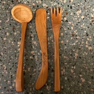 Pampered Chef | Kitchen | Pampered Chef Mini 3piece Bamboo Serving Set 2 | Poshmark